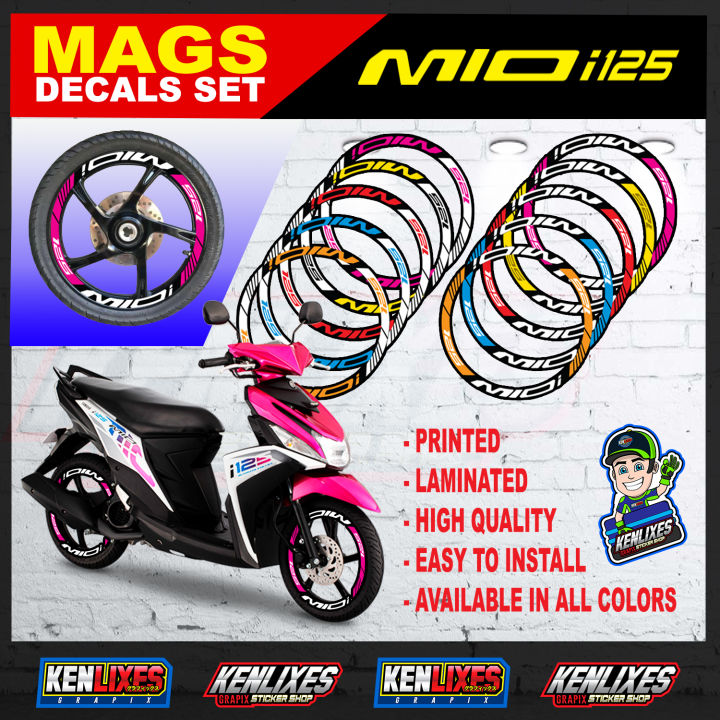 Mio i 125 MAGS Sticker Decal SET Yamaha Motorcycle Decals | Lazada PH