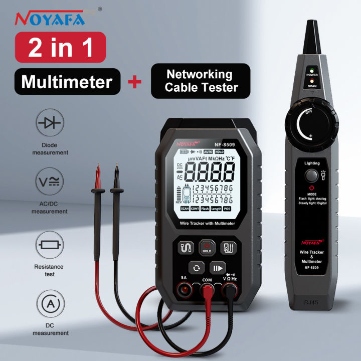 NOYAFA 2 in 1 Network Cable Tester & Digital Multimeter NF-8509 Cable ...