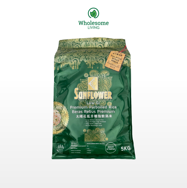 Sunflower Premium Parboiled Rice 5kg [Low GI] [Made in Malaysia] | Lazada