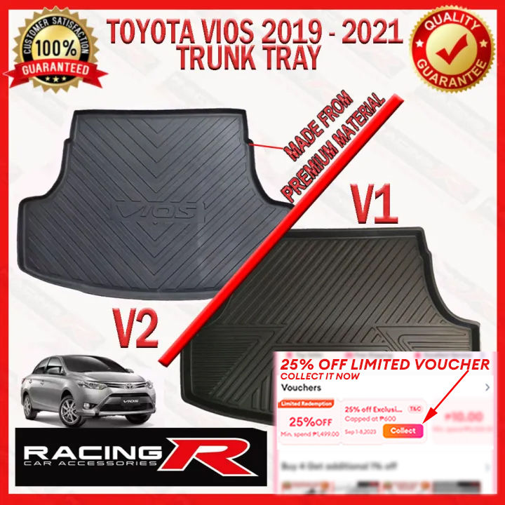 Toyota Vios Prime 2019 to 2025 Rear Cargo Trunk Tray Thailand Quality ...