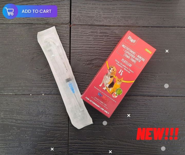 PAPI Plateleaf Multivitamins & Minerals Syrup for Dogs and Cats 120ml ...