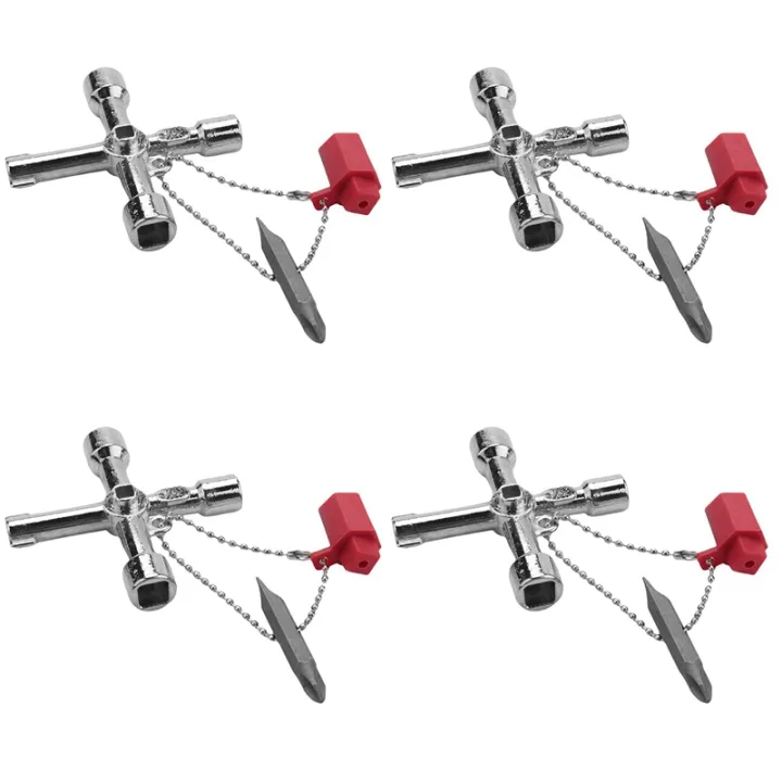(DRGQ) 4X 4 In1 Meter Box Key Gas Key Meter Key Multi-Functional ...