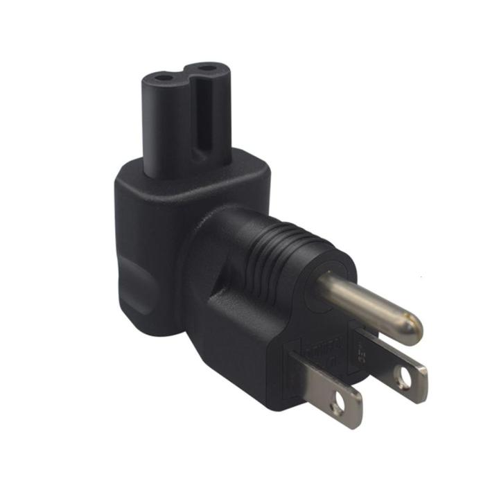 Nema 5-15P to C7 Right Angle Power Conversion Plug Figure 8 Socket ...