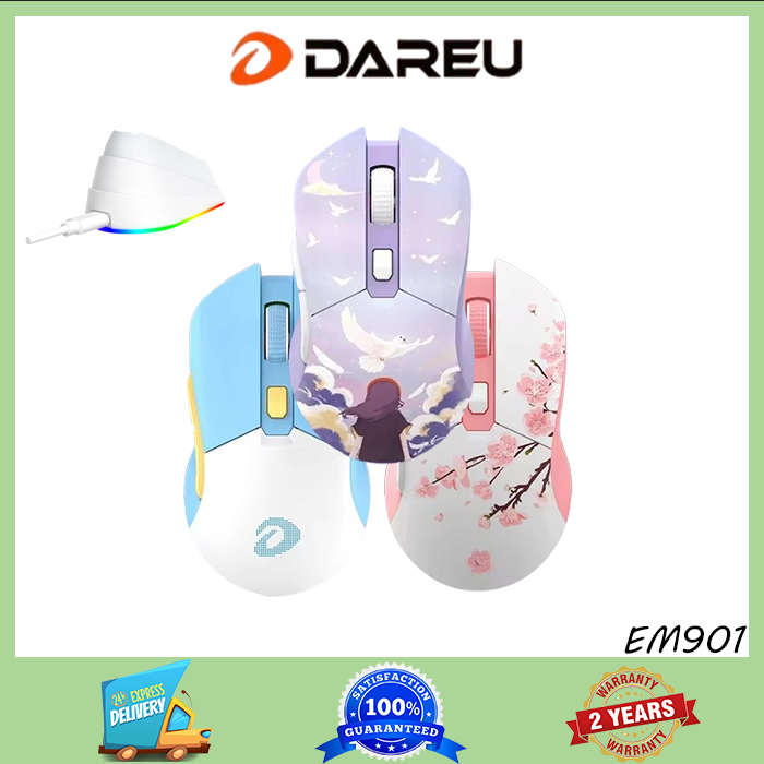 DAREU-EM901 Wireless Gaming Mouse Based on RGB Charging Dual-Mode low ...
