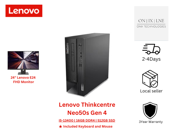 [FREE Monitor]Lenovo ThinkCentre Neo 50s Gen 4 | Intel i5-13400 | 16GB ...