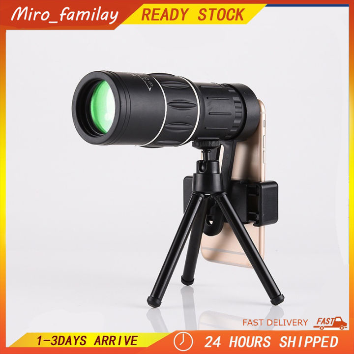 Teropong Monokular 16x52 66M/8000M Focus and Zoom Lens Telescope ...