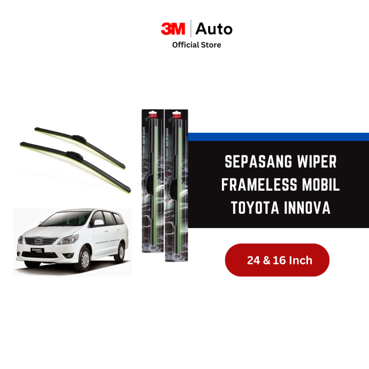 3M Wiper Frameless Mobil Toyota Innova dan Altis - Ukuran 24 dan 16 ...