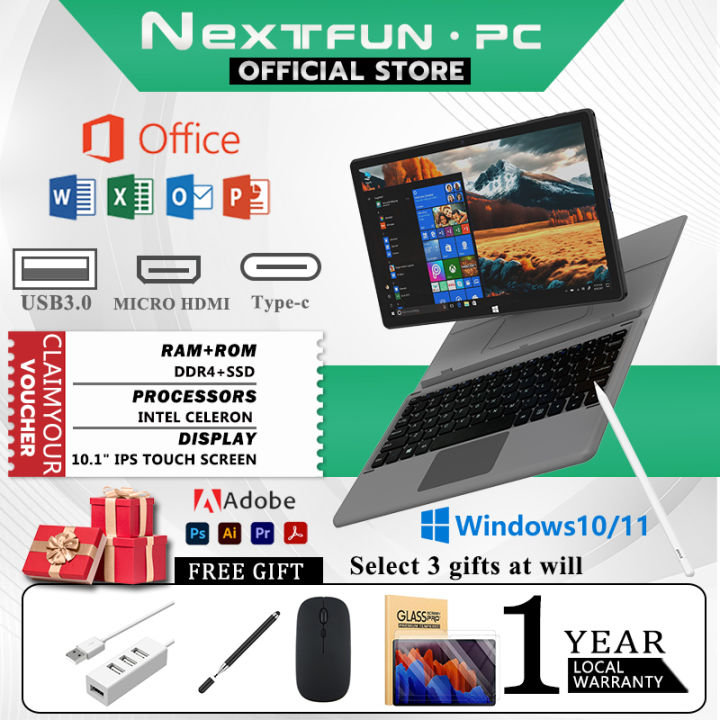 Nextfun 16G RAM 1TB ROM 2 in 1 Laptop Touch screen Student Tablet ...