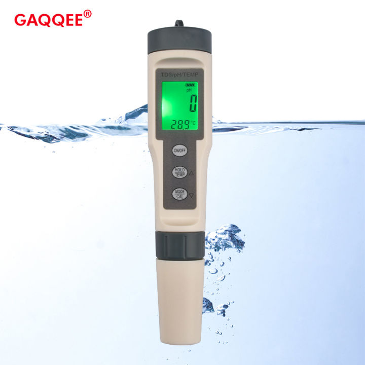 Water Quality Tester Tds Ppm Ec Ph Salt Meter Skin Acidimeter Hydrogen ...