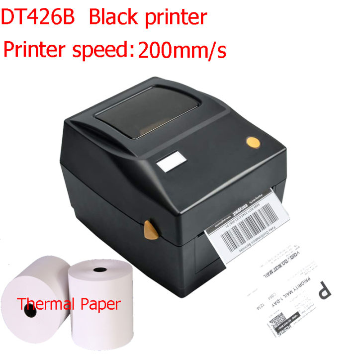 DT426B Black Thermal Barcode Express Invoice Waybill Shipment Label ...