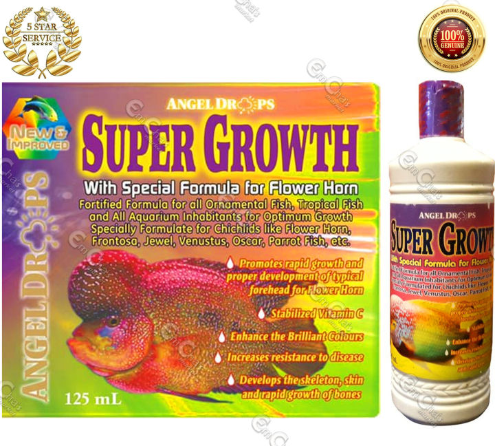 Angel Drops Super Growth all types of Fish - 125ml (REGULAR BOTTLE ...