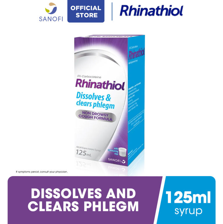 RHINATHIOL ADULT SYRUP 125ML [Exp date: April 2026] | Lazada
