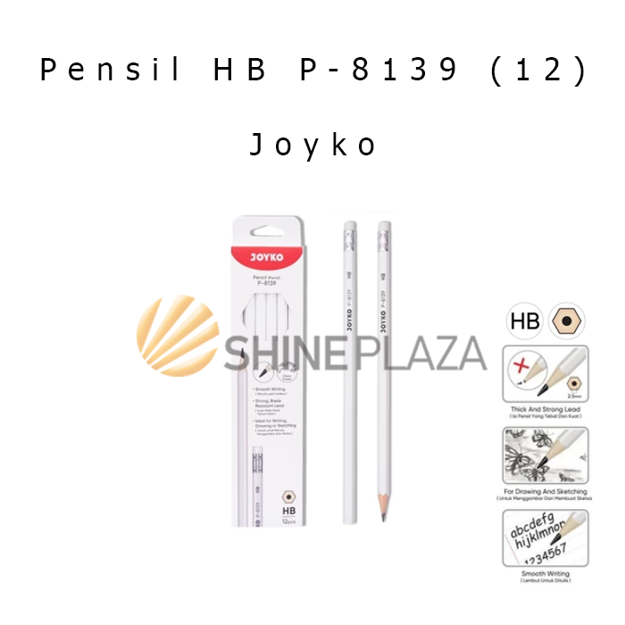 [PACK] Pensil Gambar Sketsa Kayu HB Joyko P-8139 1 Pak Isi 12 Drawing ...