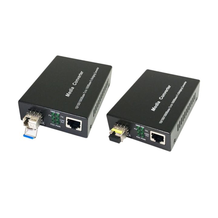 Transceiver Gigabit SFP to RJ45 Fiber Media Converter LC Single Mode ...