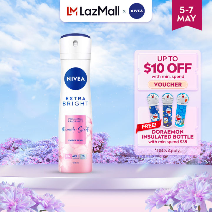 Nivea Deodorant Female Extra Bright Fresh Miracle Sweet Spray 150ml ...
