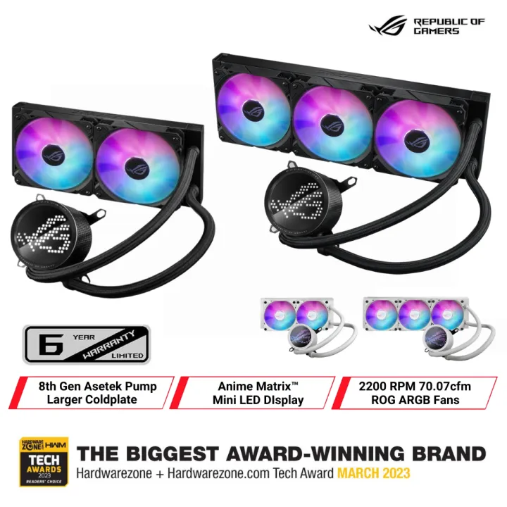 ASUS ROG Ryuo III 360 / 240 ARGB AIO CPU Liquid Cooler - Asetek 8th Gen ...