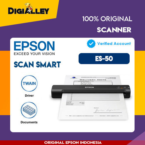 Scanner Epson ES50 Quality Anytime Sheetfed Document Scanning Original ...