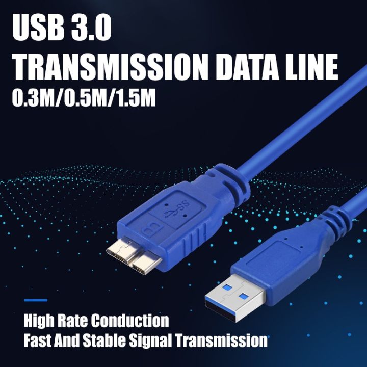 1.5M USB 3.0 Data Cable Cord For External HDD Hard Disk Drive WD My ...