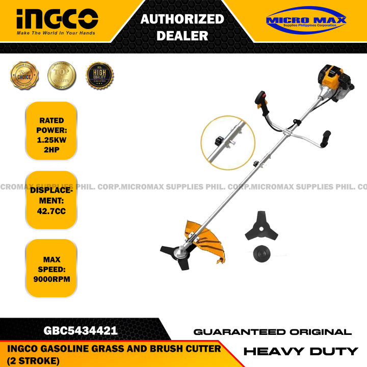 INGCO GASOLINE GRASS AND BRUSH CUTTER (2 stroke) (GBC5434421) | Lazada PH