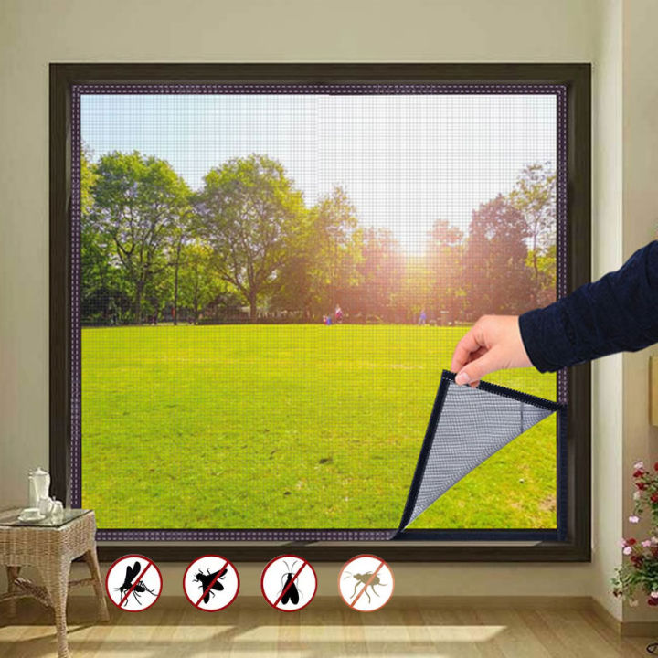 Custom Fiberglass Window Screen Netting Mesh Curtain, DIY Self-Adhesive ...