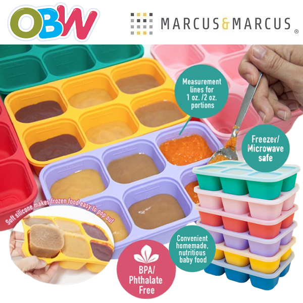 Marcus & Marcus Food Cube Tray (1oz X 8 / 2oz x 6) | Baby Food Tray ...