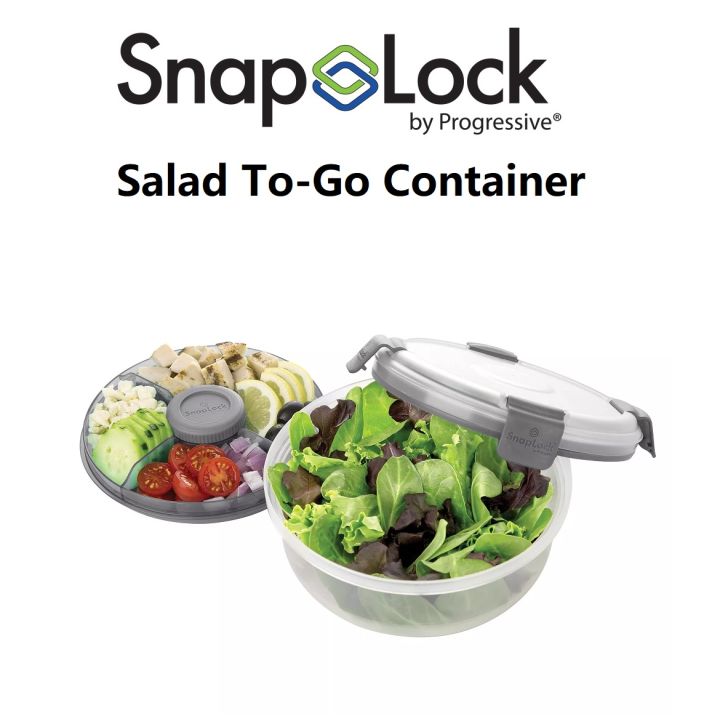 SnapLock by Progressive Salad to-Go Container Salad Bowl Container ...