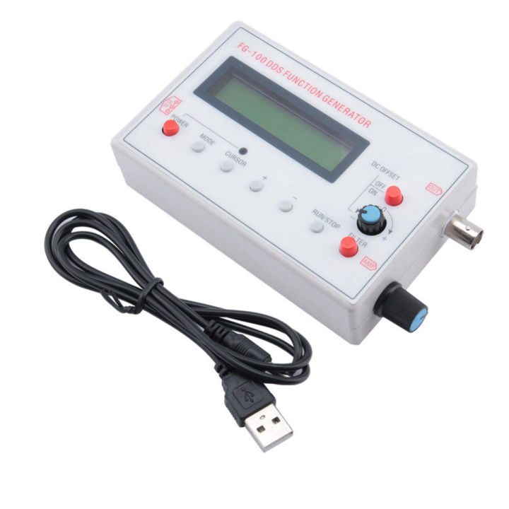 DDS Signal Generator LCD Display 1Hz-500KHz Functional Sine Triangle Square Frequency Sawtooth ...