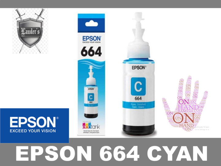 Epson 664 Cyan Original Ink Bottle (T6642) | Lazada PH