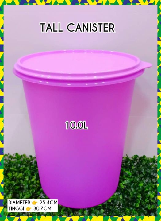 TUPPERWARE TALL CANISTER PURPLE 10L | Lazada