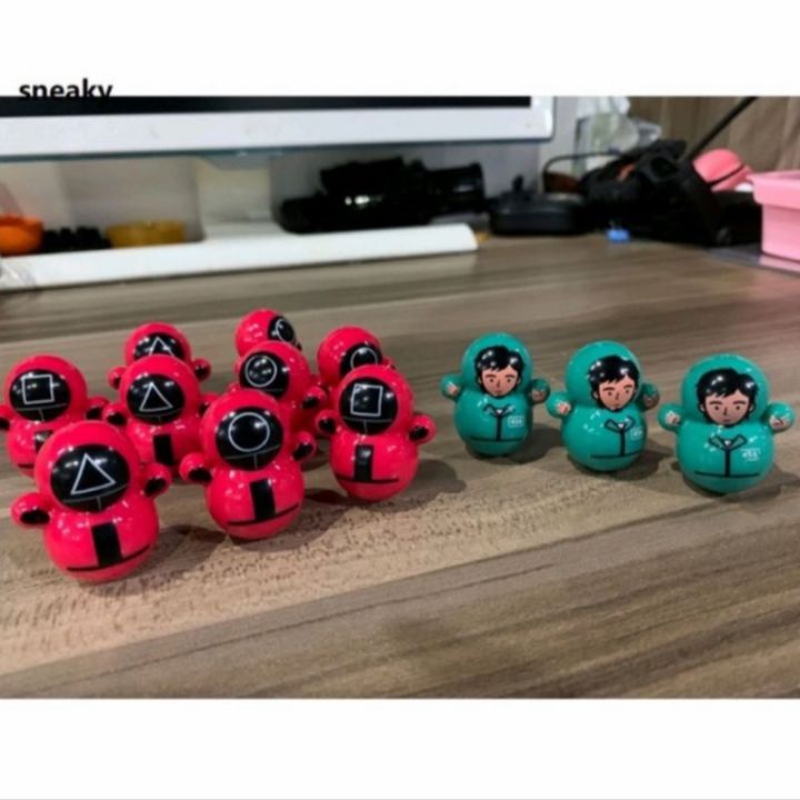 Topper Squid Game, Hiasan kue Squid Game, Figure Mainan Squid Game ...