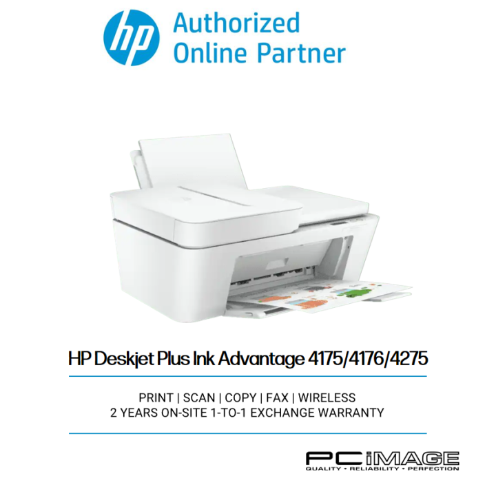 HP DeskJet Plus Ink Advantage 4176 (Cement) / 4175 (White) /4275 All-in-One Printer - Print/Scan ...