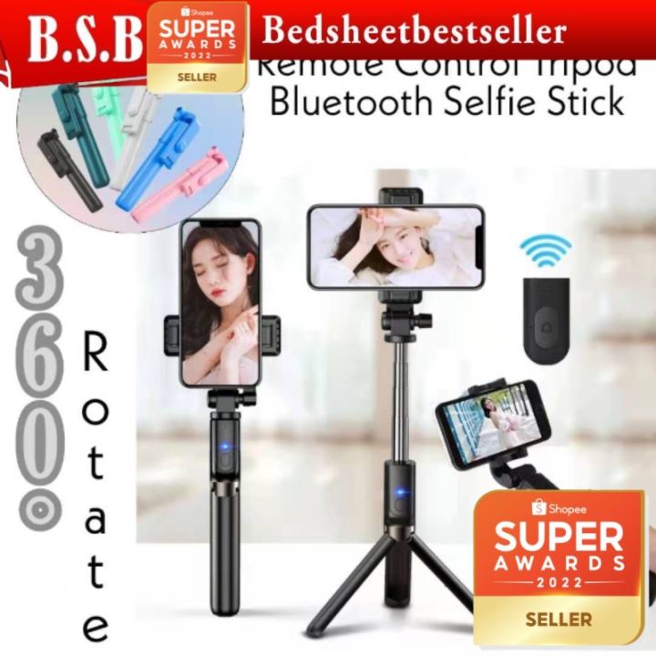 B S B 360° Rotate 3in1 Bluetooth Selfie Stick Monopod Tripod Remote