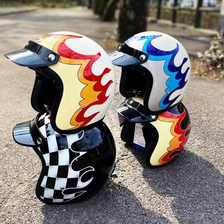 [beigz] KEAZ Japanese Style ttco Open Face Motorcycle Helmet Retro ...
