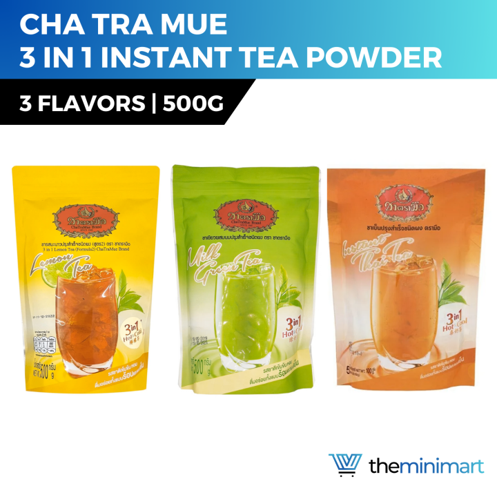 Cha Tra Mue 3 In 1 Instant Tea Powder 500g - Thai Milk Tea / Lemon Tea ...