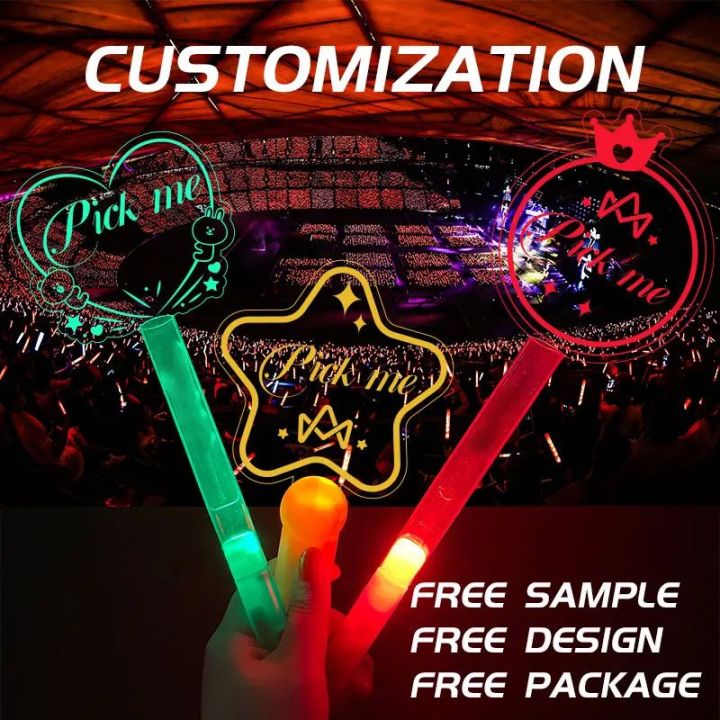 Custom Kpop Concert Favor Event Led Glow Stick Acrylic Luminous Light ...