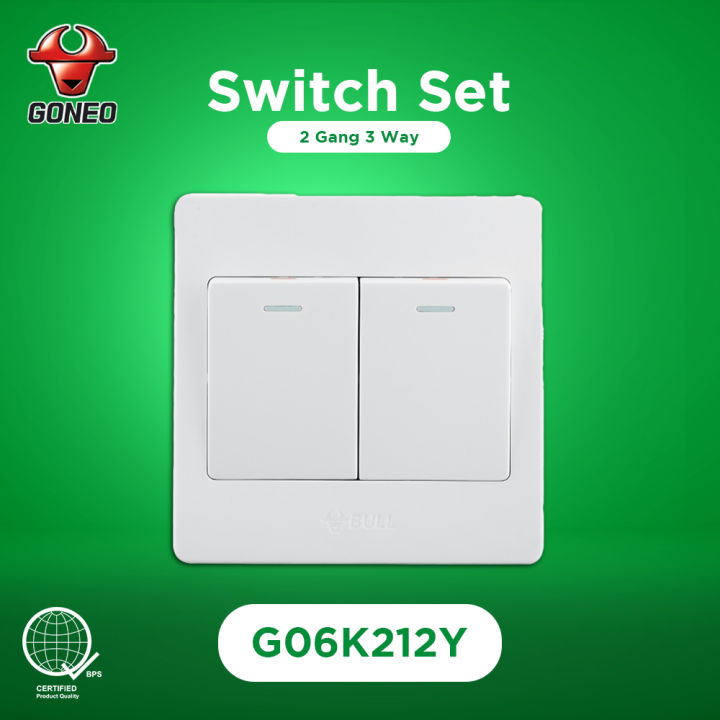BULL 2 Gang 2 Way Switch G06K212Y | Lazada PH