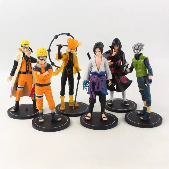Promo - ACTION FIGURE NARUTO SIX PATH SASUKE KAKASHI ITACHI TOPPER CAKE ...