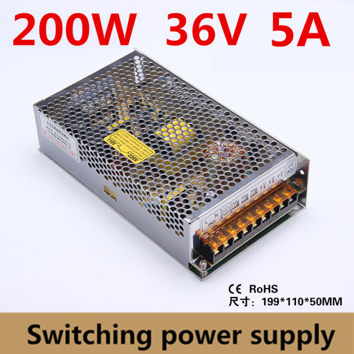200W 36V 5A เอาต์พุตเดี่ยว Switching Power Supply 36V สำหรับ LED Strip ...