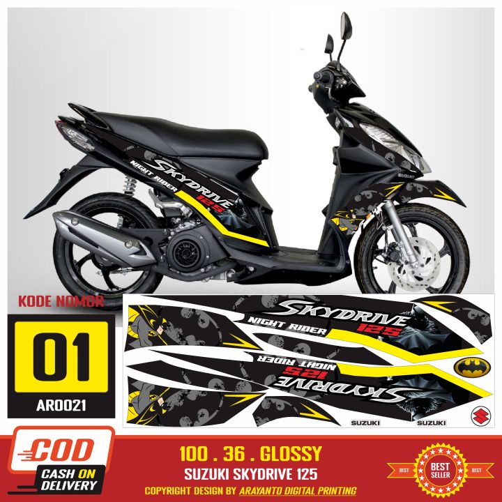 Stiker Striping Suzuki Skydrive 125 Variasi Decal AR0021 Doff/Glossy ...