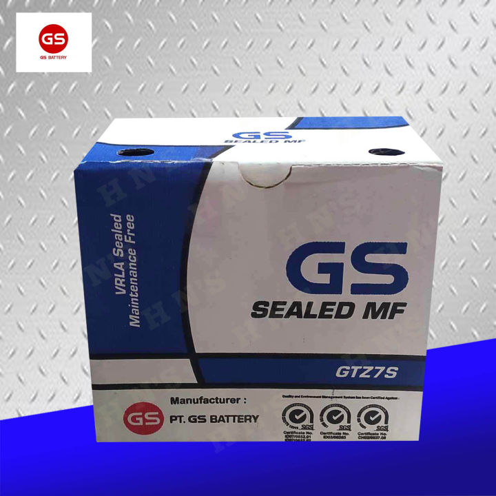 GS Battery GTZ7S Motorcycle Battery ( Maintenance Free ) same as YTX5L ...