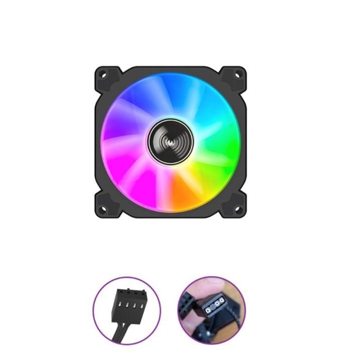 CPU Cooler 9cm Case Fan ARGB Sync Addressable RGB PWM 4pin Quiet ...