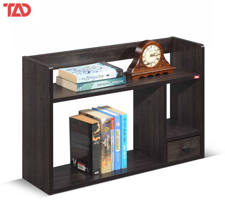 TAD0008 2 Tier Shelving Unit with Drawer ( Desk Storage) Book Shelf ...