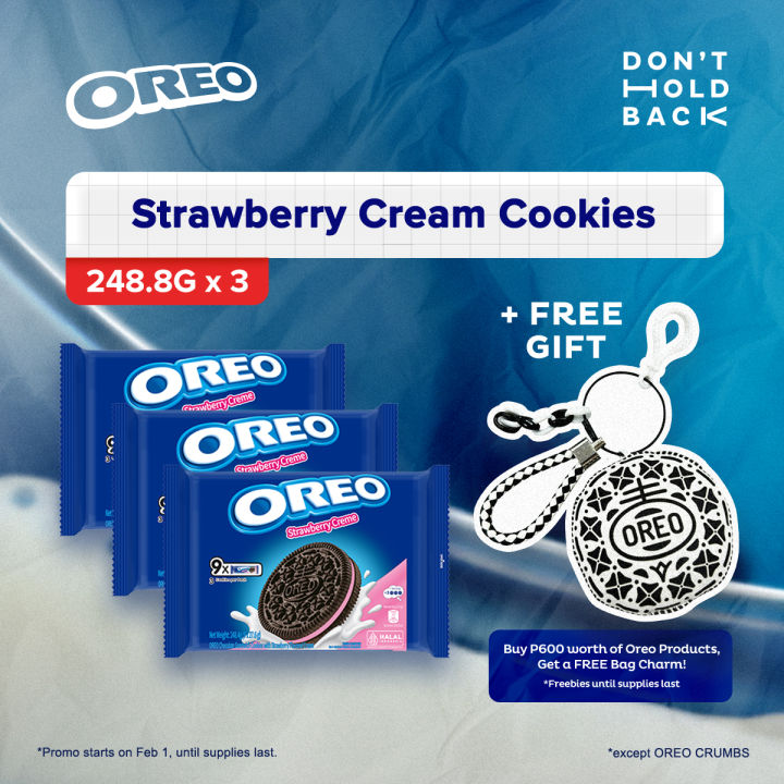 Oreo Multipack - Strawberry Flavor 248.4g Sandwich Cookie Snack with ...