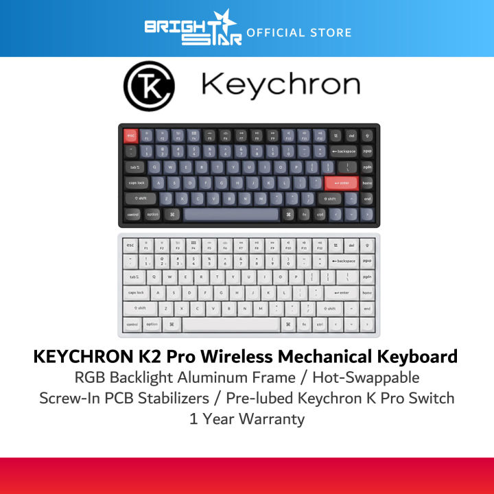 KEYCHRON K2 Pro QMK/VIA Wireless Mechanical Keyboard - Keychron K Pro ...