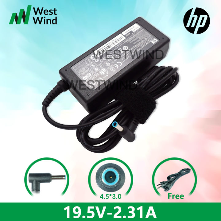 HP Laptop Charger Adapter 19.5V 2.31A BLUE Pavilion Envy Stream 11 ...