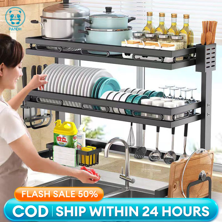 1/2 Layers Dish Rack Plate Organizer Kitchen Organizer Dish Drainer ...