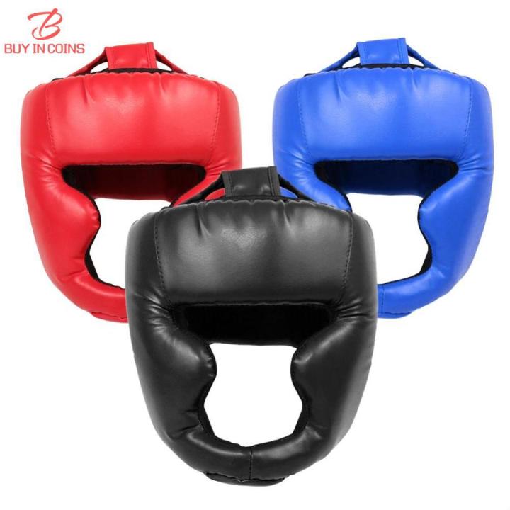 BC Full-covered Pu Boxing Helmet Kids Adults Muay Thai Training ...