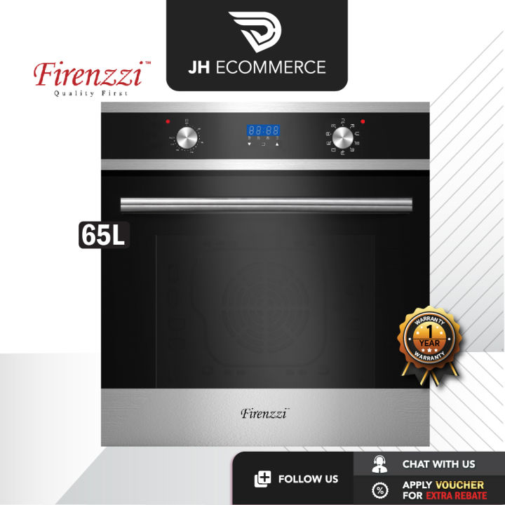 Firenzzi 65L Built-In Stainless Steel Oven w Fan & Rotisserie FBO-6068 ...