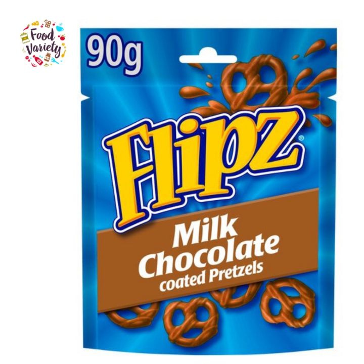 Flipz Milk Chocolate Coated Pretzels 90g ฟลิปซ์ ช็อกโกแลตนมเคลือบ เพรท ...