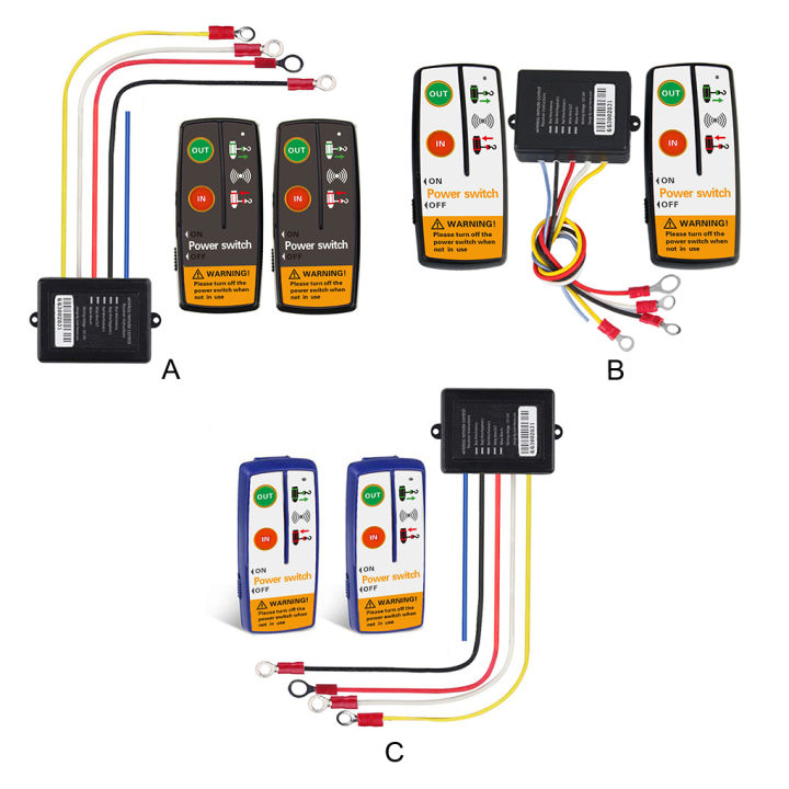 ABS 12V/24V Truck ATV UTV Electric Winch Switch Controller Winch Remote ...